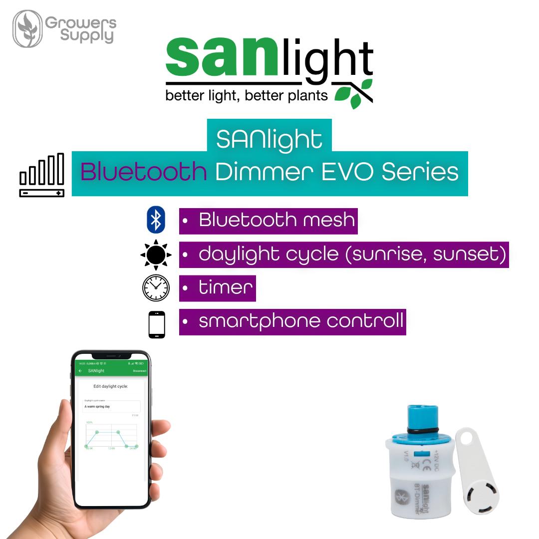 SANlight Bluetooth Dimmer EVO Series incl. Key - growerssupply.eu