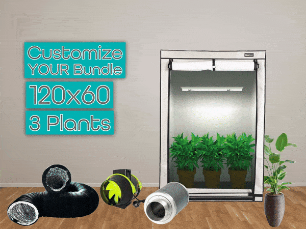 120x60cm | 3 Plants Grow kit Bundle - growerssupply.eu