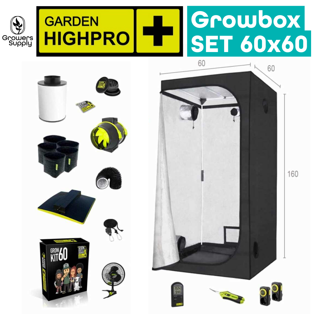 Growbox Kit 60x60x160 | GardenHighPro | Easy Starter - growerssupply.eu